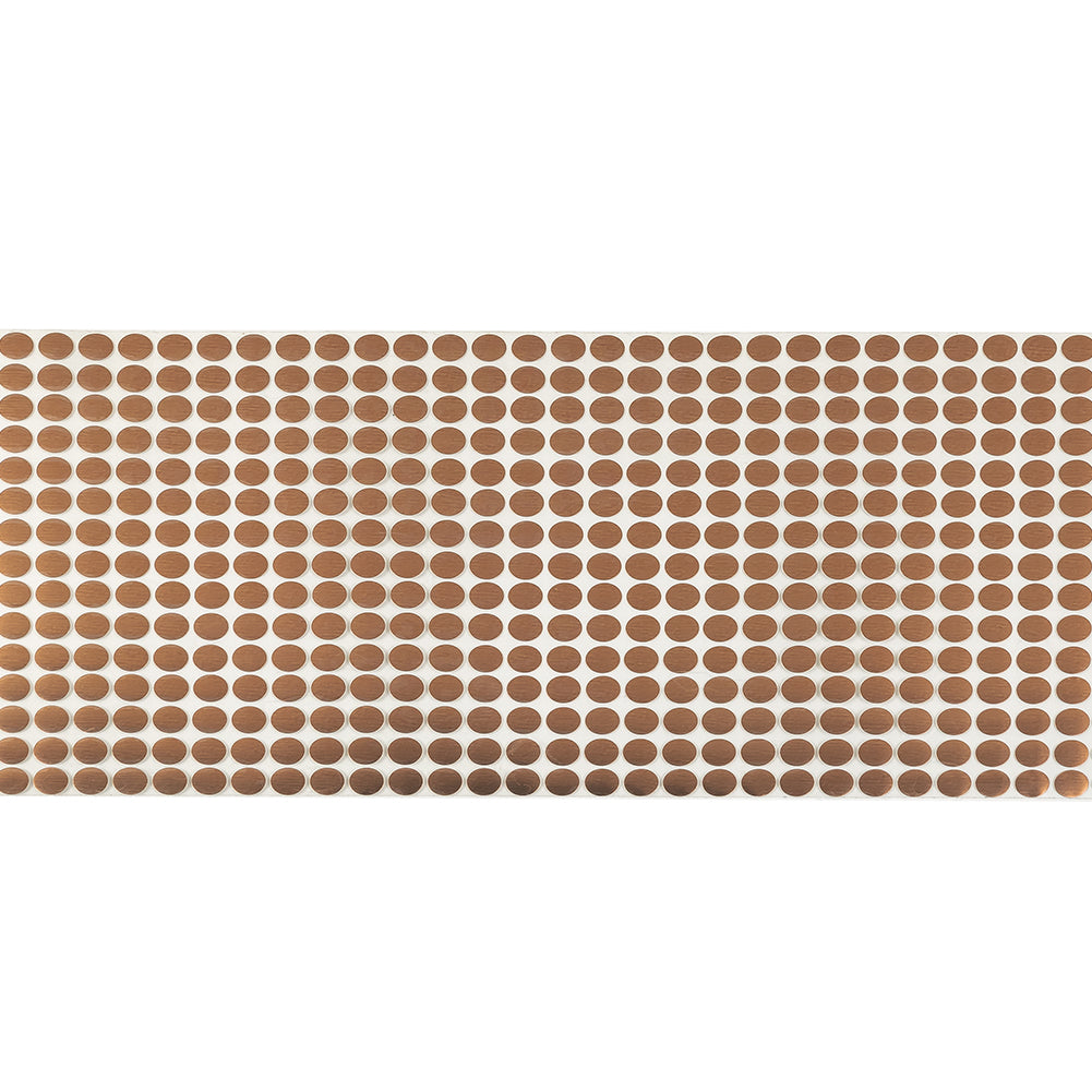 Vintage Metallic Brown Polka Dot Grid Iron-On Film - 4"