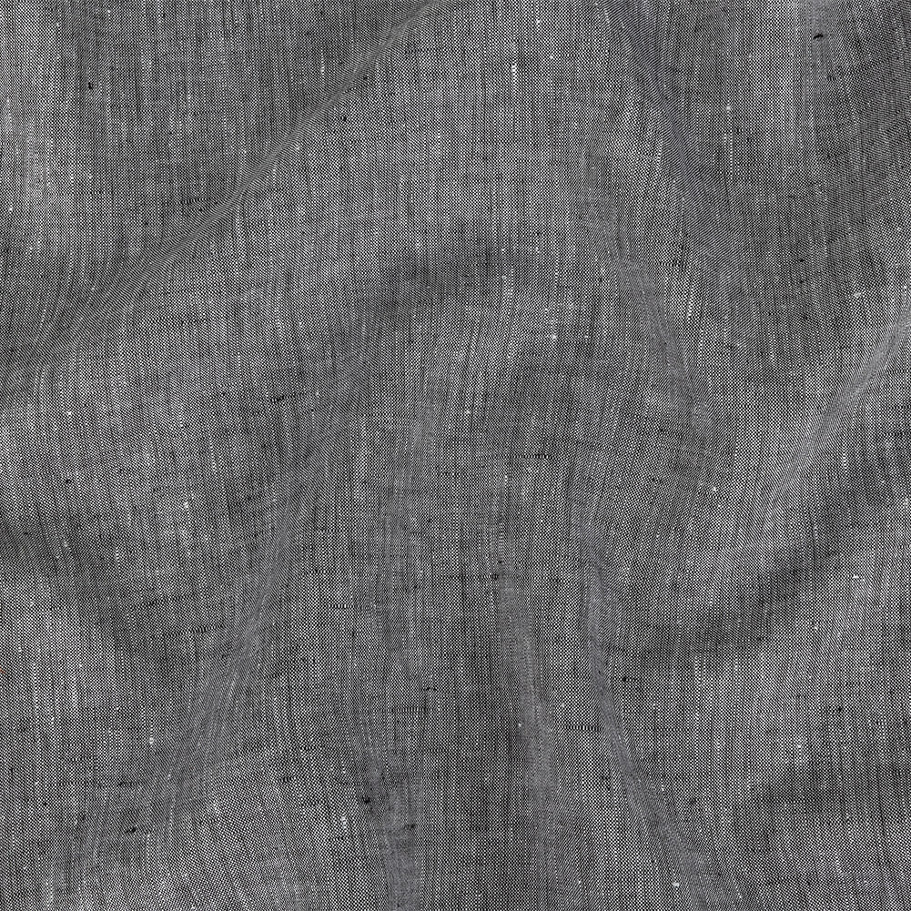 Lightweight Linen Chambray - Heathered Black - Minerva Collection