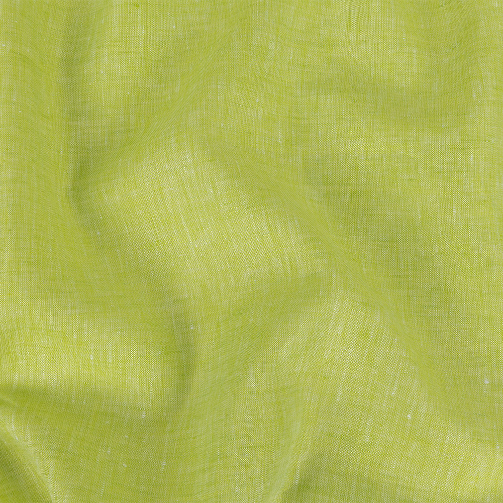 Lightweight Linen Chambray - Heathered Lime Green - Minerva Collection