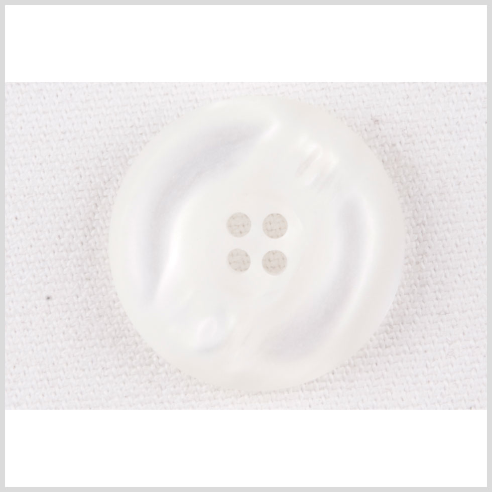 White Plastic Button - 40L/25.5mm
