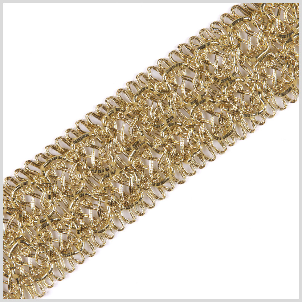 2" Gold Metallic Braid
