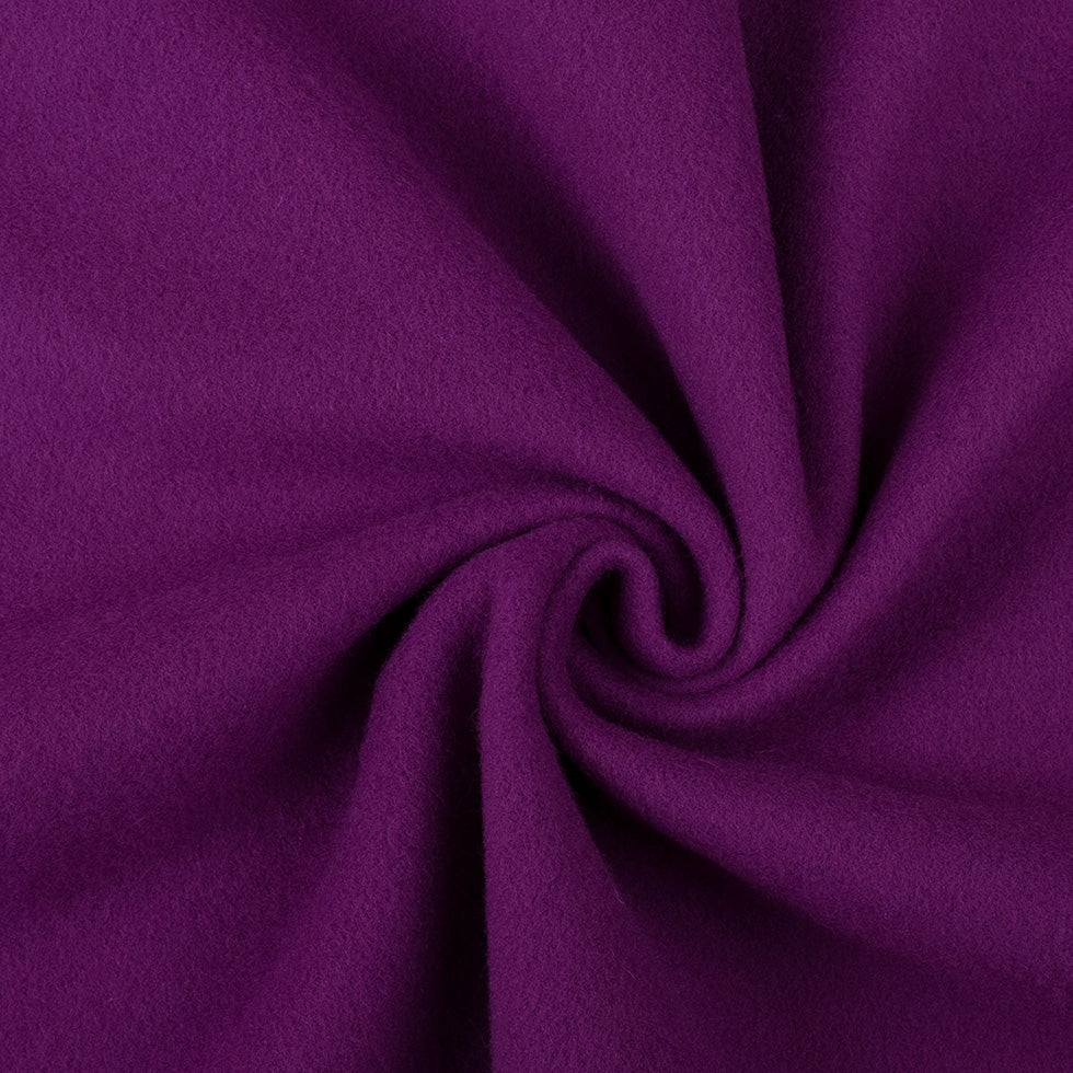 Wool and Cashmere Coating Made in Italy - Purple - Alberini Collection