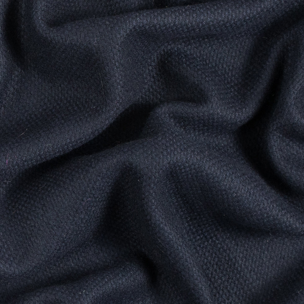 Midnight Navy Soft Blended Wool Woven