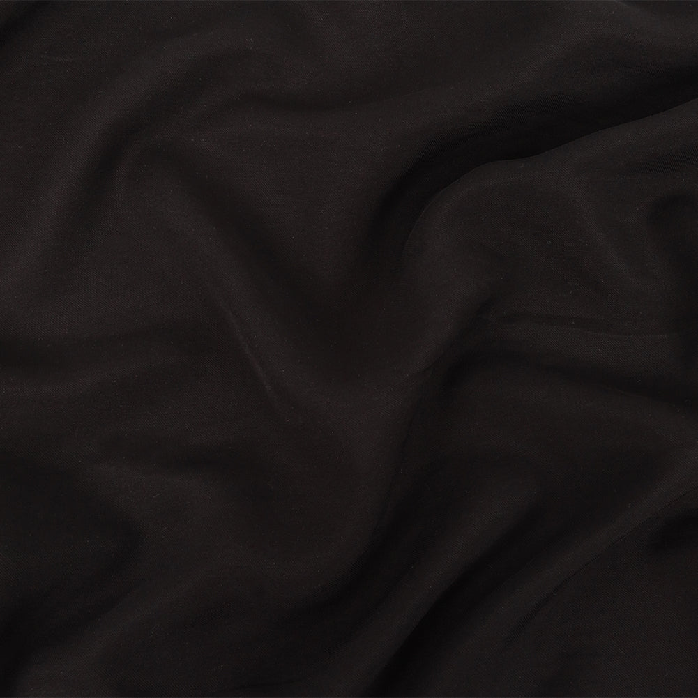 Ultra-Soft Rayon and Recycled Polyester Twill - Black - Zarria Collect