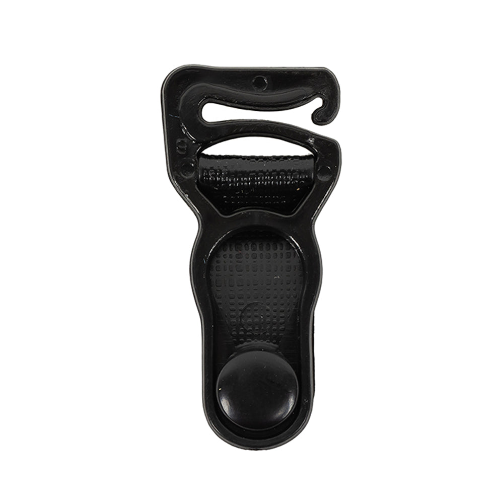 Black Detachable Plastic Garter Clip for 3/8" Strap