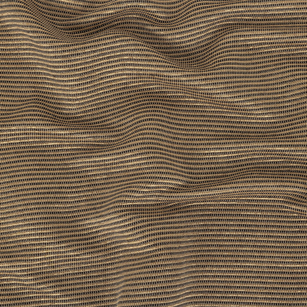 Gunpowder, Golden Egg, and Oatmeal Raised Stripes Blended Cotton Woven