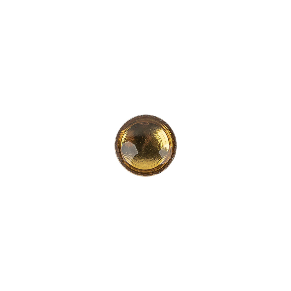 Topaz and Gold Iridescent Resin-Casted Blouse Button - 12L/7.5mm