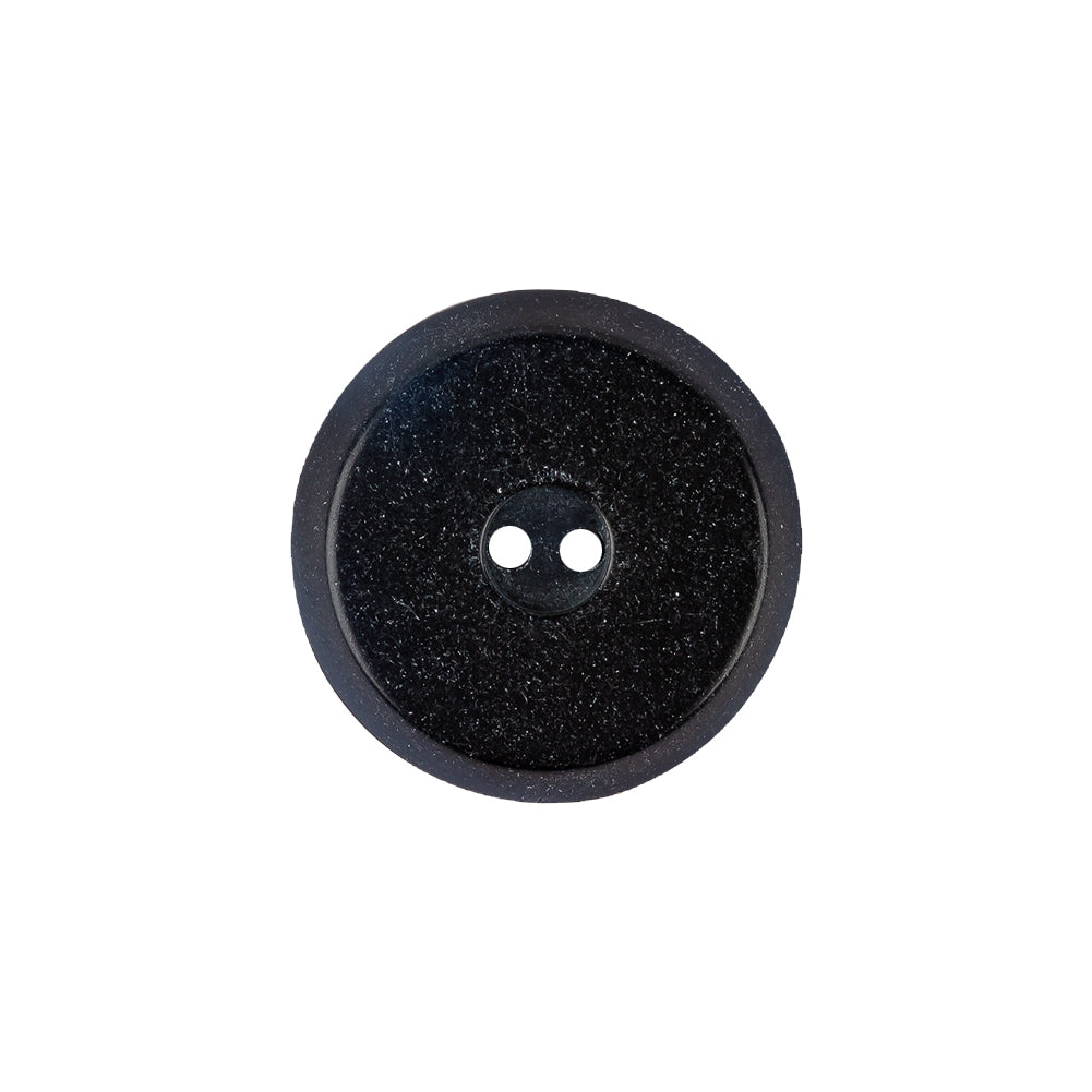 Italian Dark Navy and Blue Beveled Edge 2-Hole Plastic Button - 32L/20