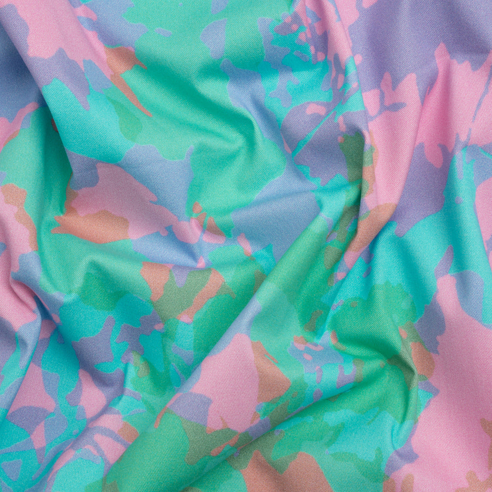 Mood Exclusive Turquoise Soft Shade Stretch Brushed Cotton Twill