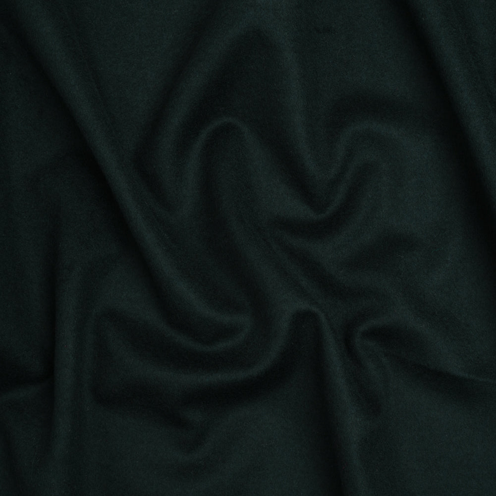 Brushed Lightweight Wool Blend Coating - Rain Forest Green - Ellamar C