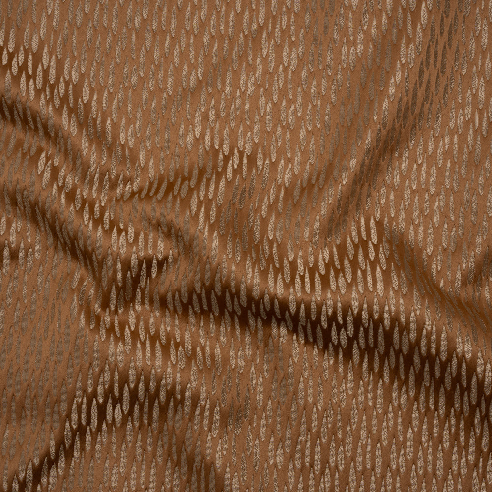 Luminous Drapery Jacquard - Rust Raindrops - British Imported