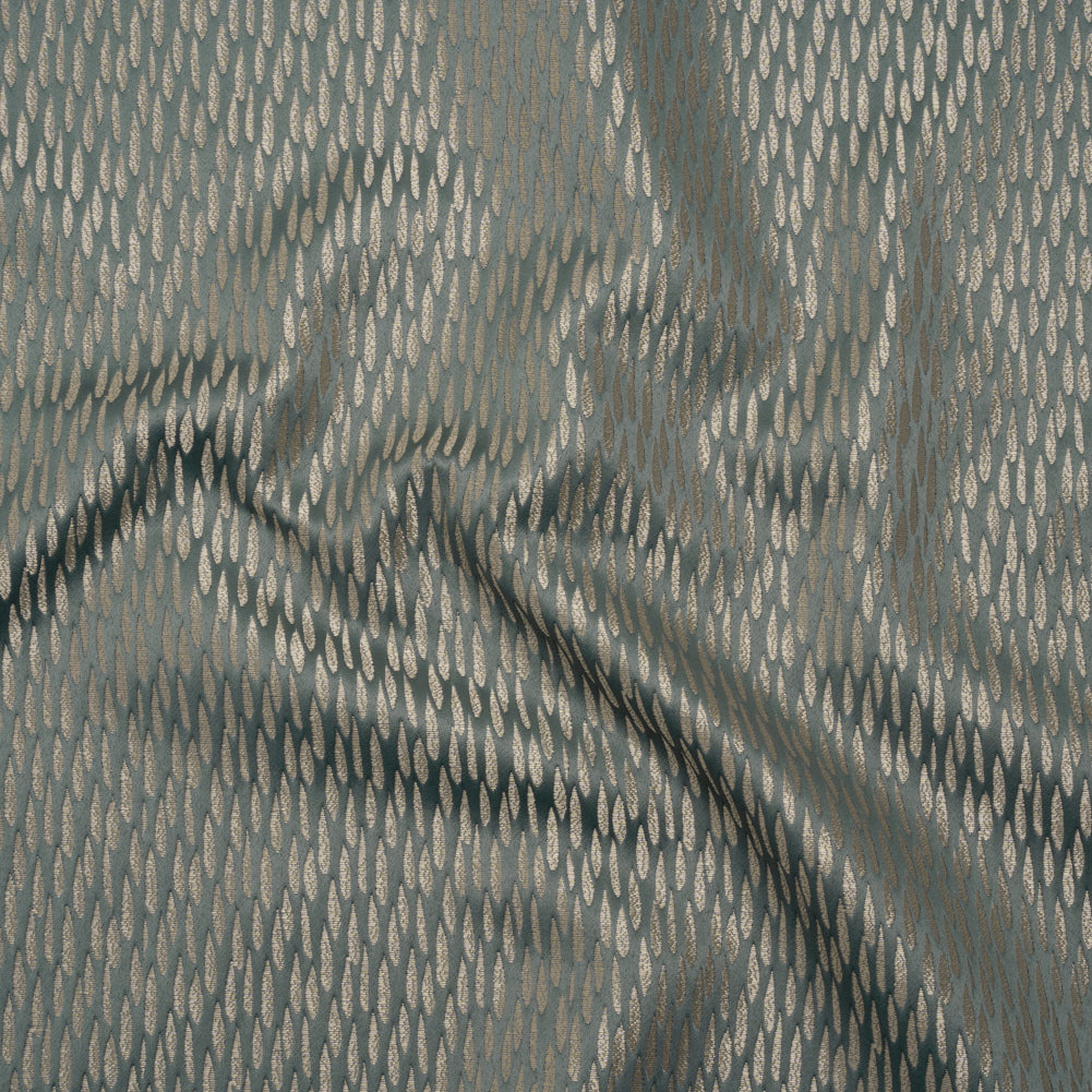 Luminous Drapery Jacquard - Stone Raindrops - British Imported