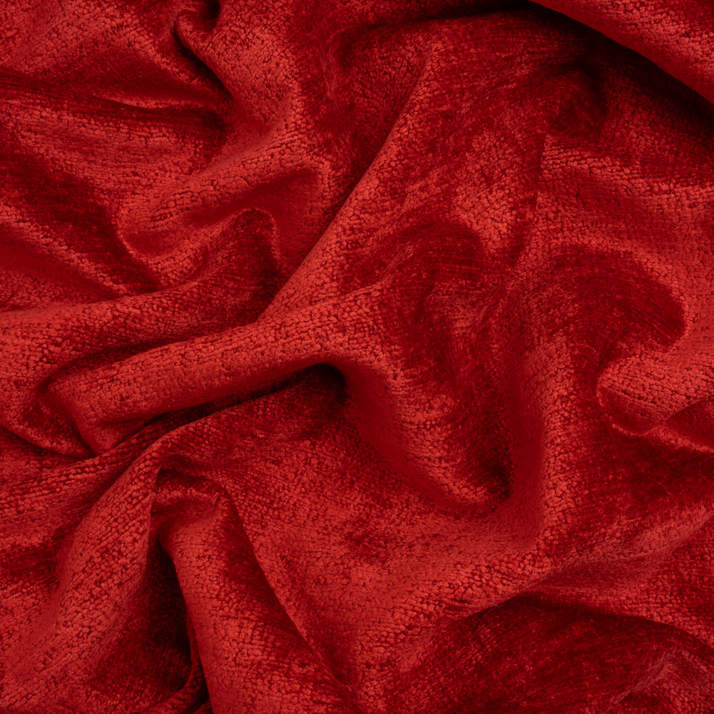 Upholstery Chenille - Red It Monotone Abstract - Timbrell Collection